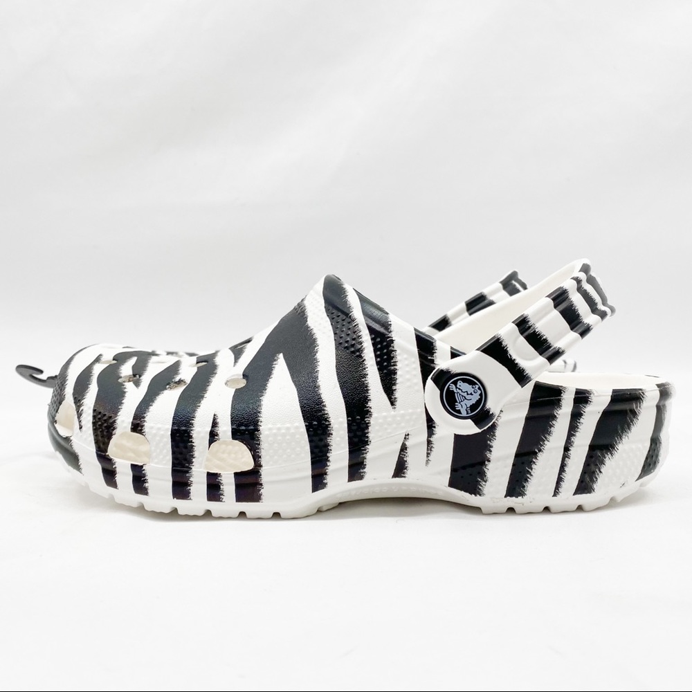 Crocs Zebra Classic Animal Print Clogs - Gem